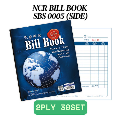 STEP BY STEP 2PLY 30SET & 3PLY 20SET NCR BILL BOOK / CARBONLESS INVOICE ...