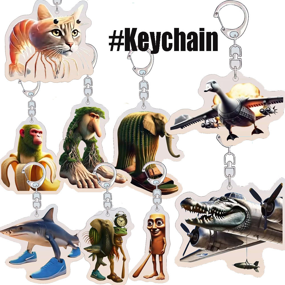 Tung Tung Sahur Keychain Pendent Sticker Tralalero Tralala Brr Brr Patapim Lirli Larlla Fun Toy ...