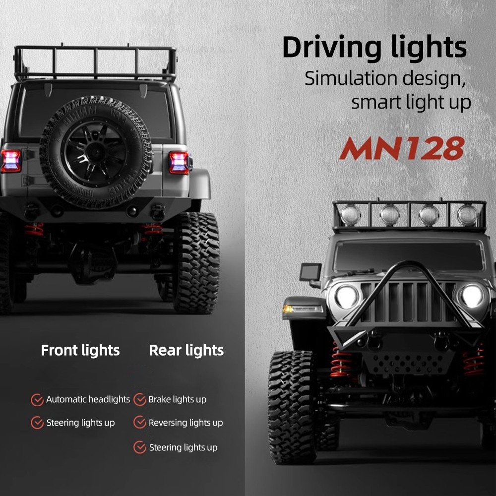 MN MN128 1:12 Retro Rc Car With LED Lights Full-scale Simulation LC79 ...
