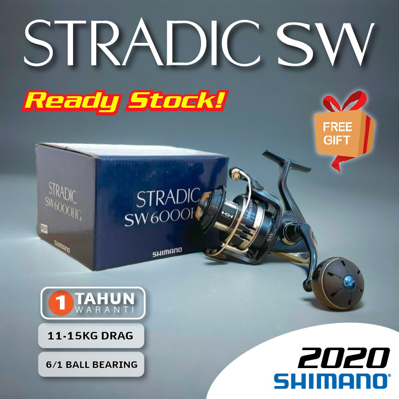 SHIMANO STRADIC SW 2020 salt water Spinning Fishing Reel Mesin Pancing ...