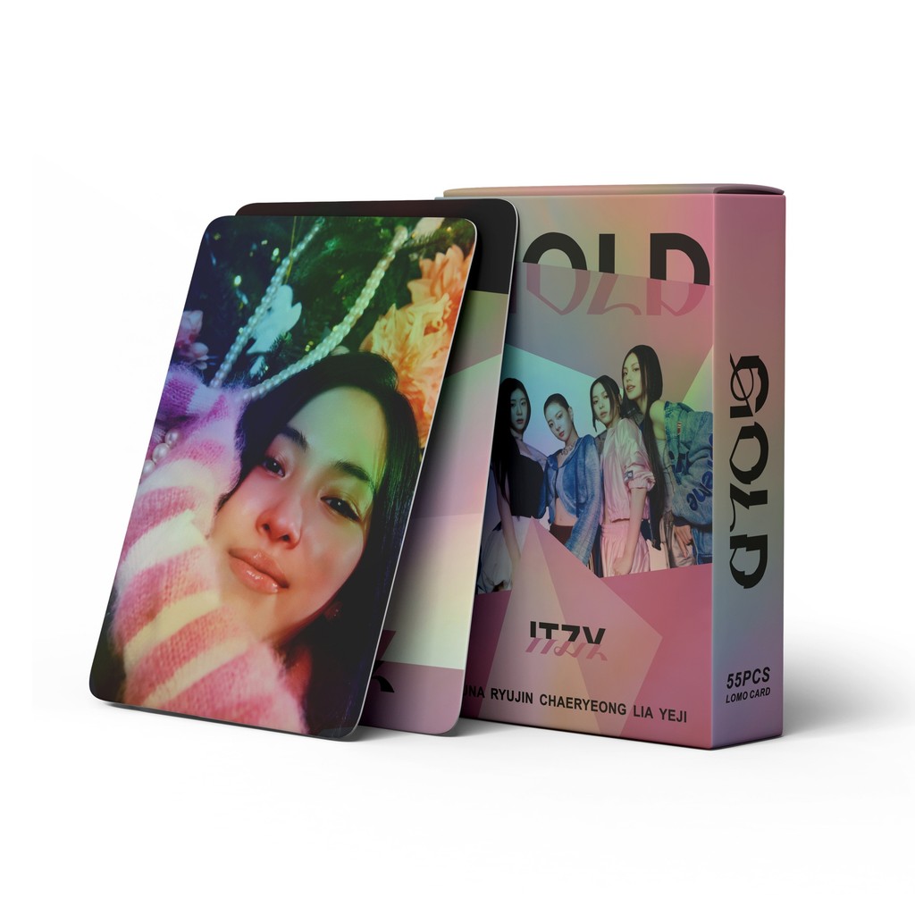 50-55pcs ITZY GOLD Hologram Laser LOMO cards BEST FRIENDS FOREVER ...