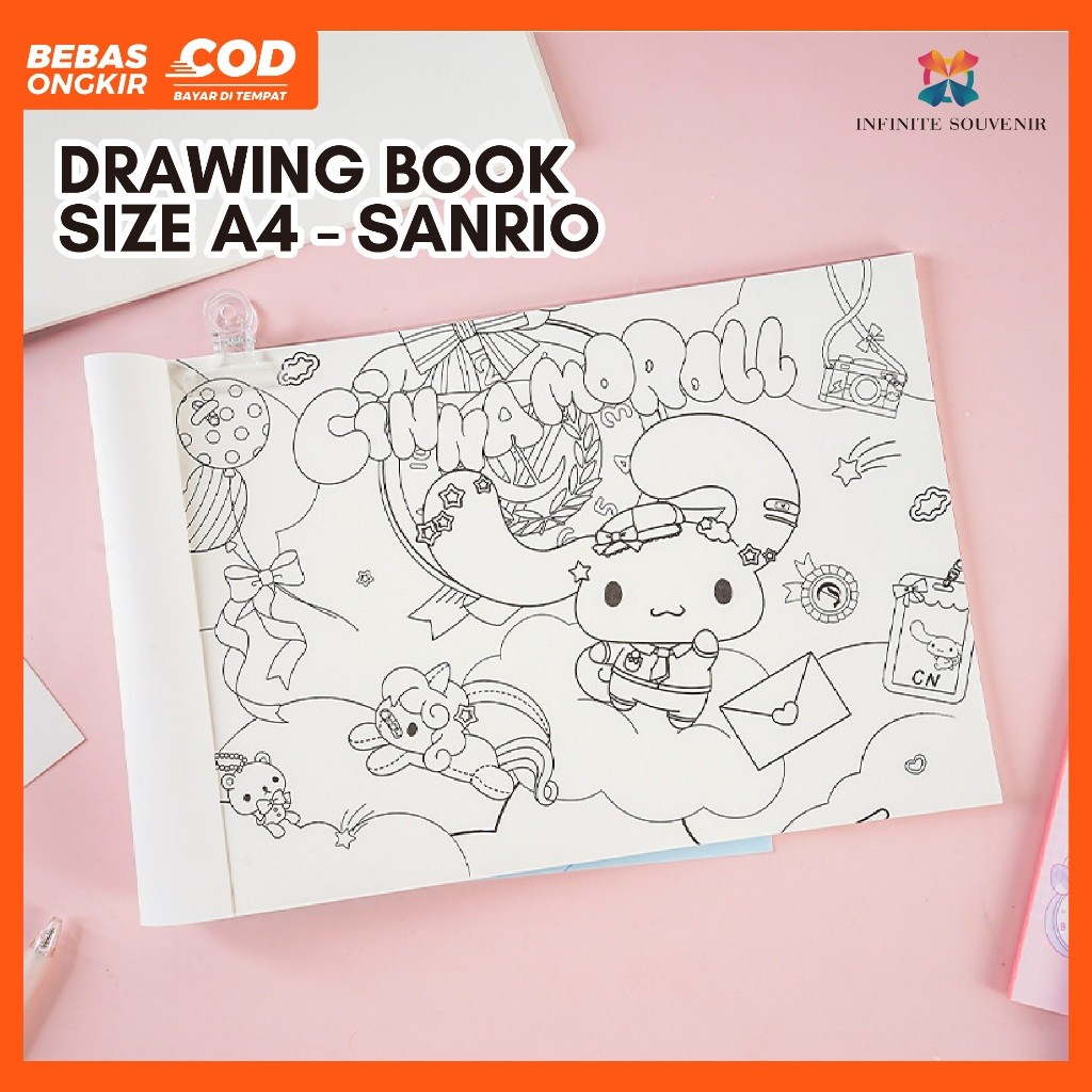 Drawing Book Sanrio Joytop A4 Size contains 28 sheets / Sketch Book ...