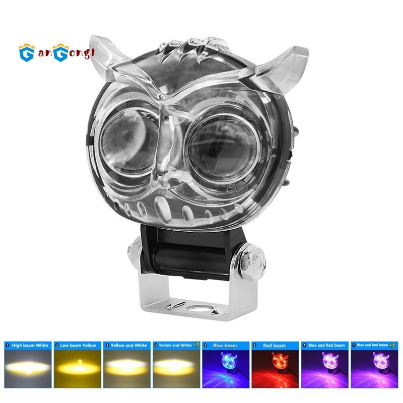 LED Lens Spotlight Color Light Double Lenses Spotlights for Motorcycle ...