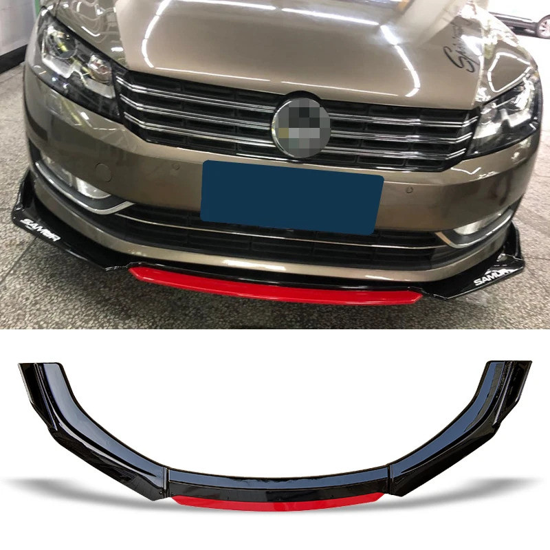Front Bumper Spoiler Protector Plate Lip Body Kit Carbon Surface ...