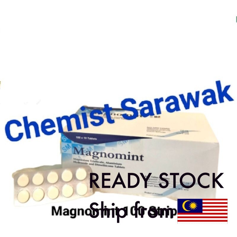 [Gastric/Indigestion/Heartburn] Magnomint 10's Tablets × 100 Strips ...