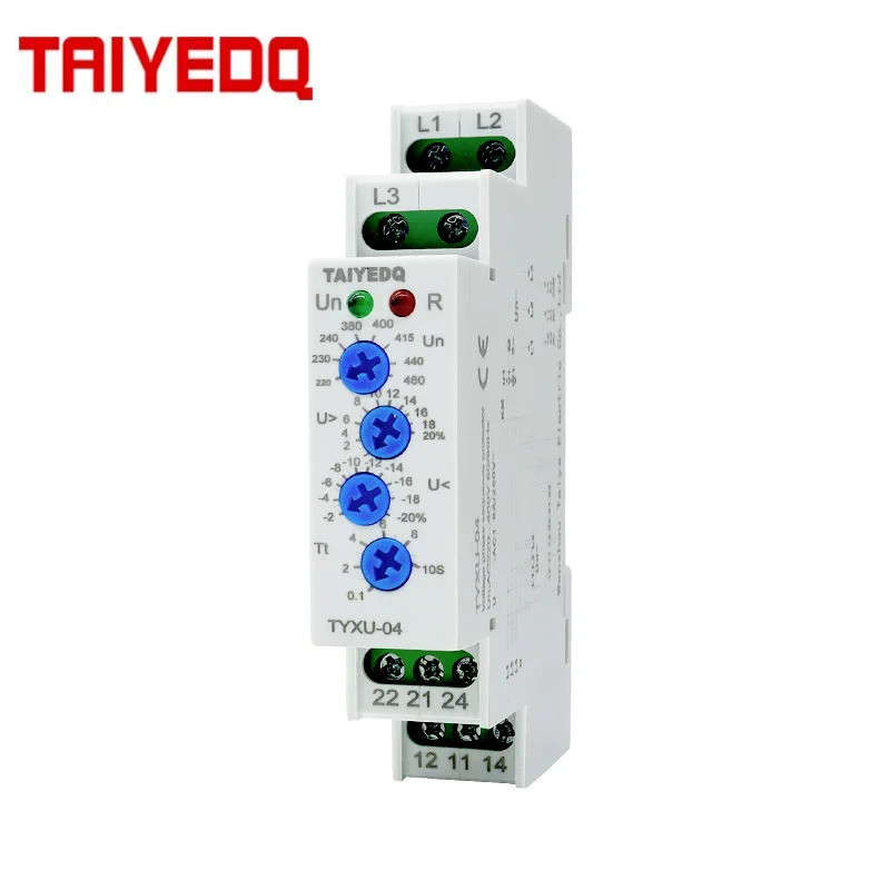 TYXU-04 Three Phase Voltage Control Relay Phase Sequence Phase Failure ...