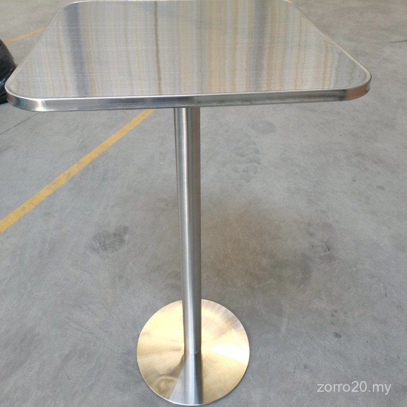 Jgz Stainless Steel Bar Table Solid Wood Dining Table Combination ...