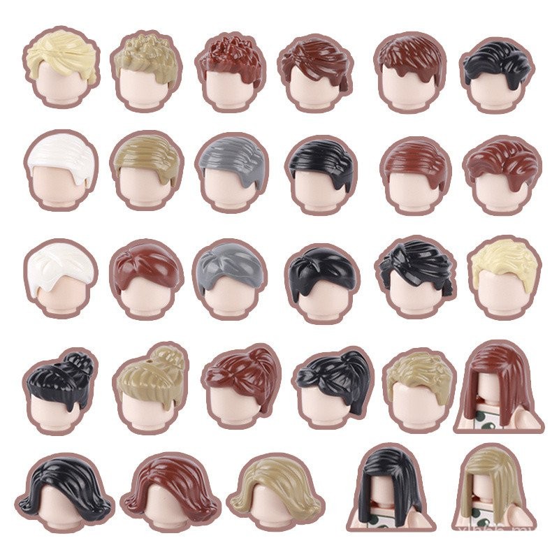 Moc Hairstyle 15673 Minifigure Hair French Braid Short Hair 92083 Men ...