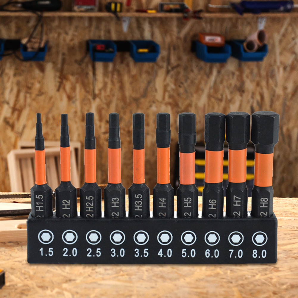 10/20 Pcs Allen Wrench Drill Bit Set S2 Steel 1/4 Hex-Shank Allen Key ...