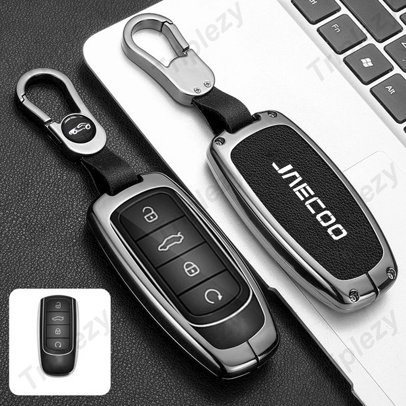 Zinc Alloy Genuine Leather Car Remote Key Case Cover TPU Protection ...