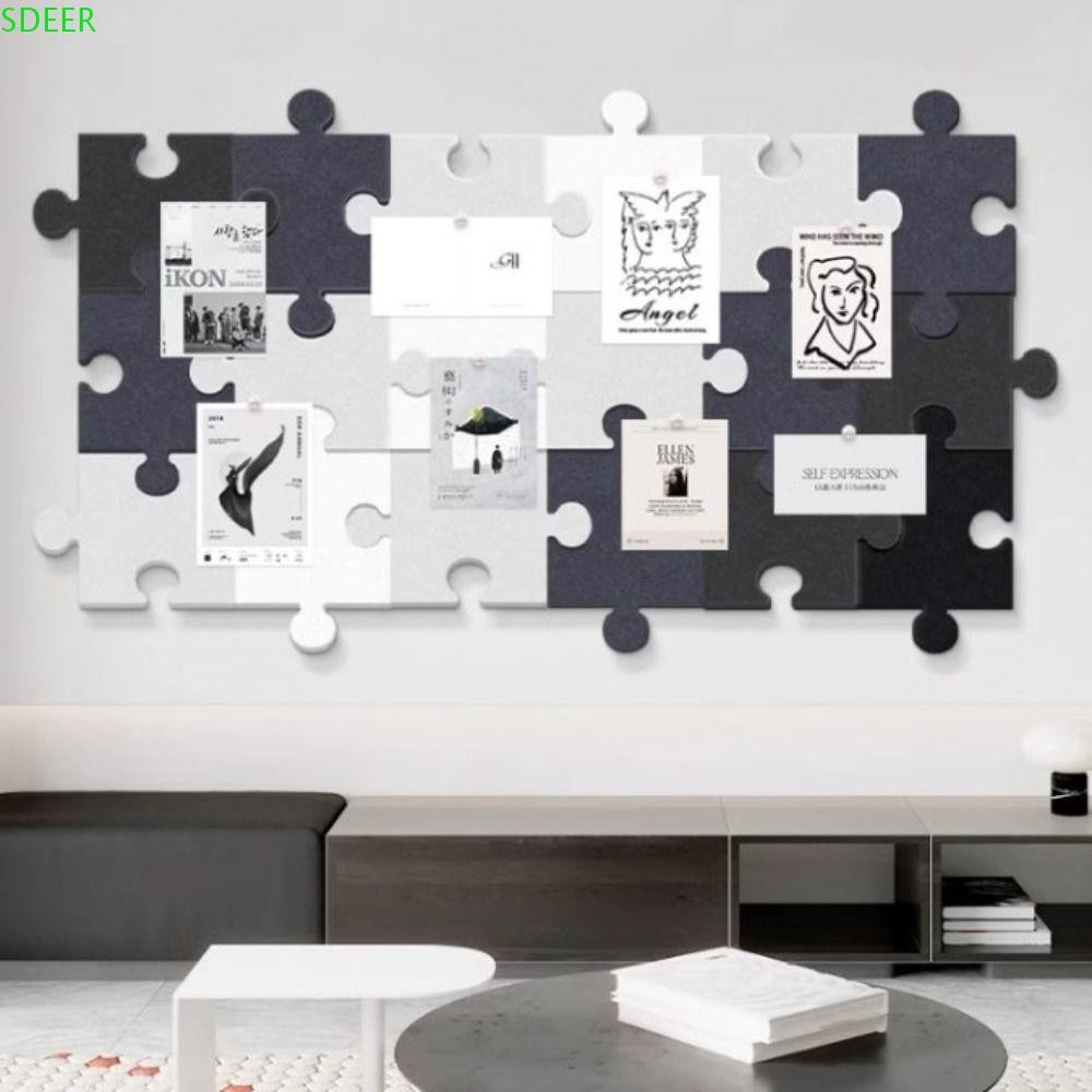 SDEER Puzzle Felt Display Board, Pictures Notice Note Message Board ...