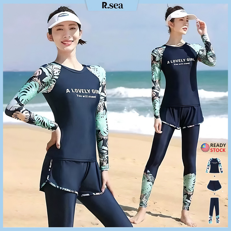 【R.sea 】Ready stocks swimming suit for women 泳衣 女 遮肚 顯瘦 大碼 swimming ...