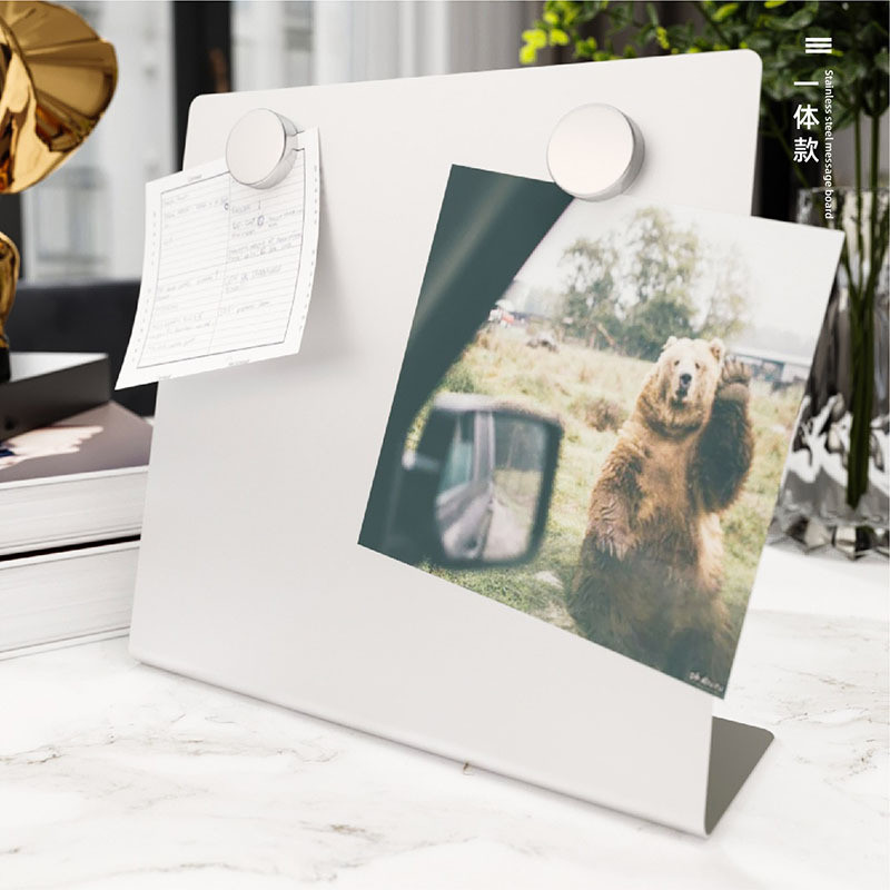 Stainless Steel Message Board Metal Whiteboard Magnetic Rewritable Memo ...