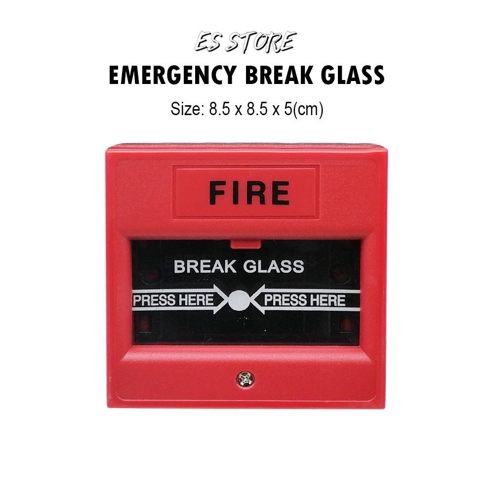 EMERGENCY BREAK GLASS FIRE EXIT ESCAPE SECURITY Alarm Safety | Shopee ...