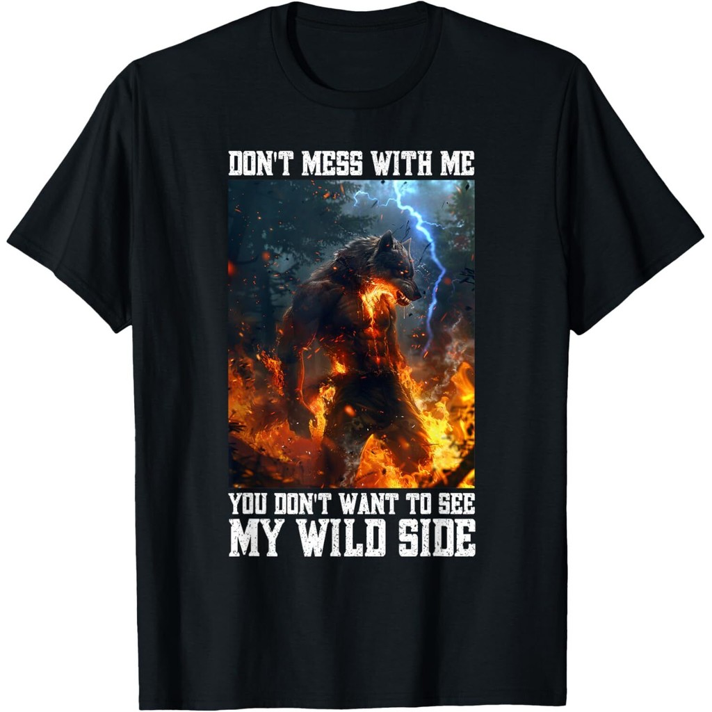 Cringy Werewolf Warning Wolf Meme Cringe Alpha Wolf T-Shirt | Shopee ...
