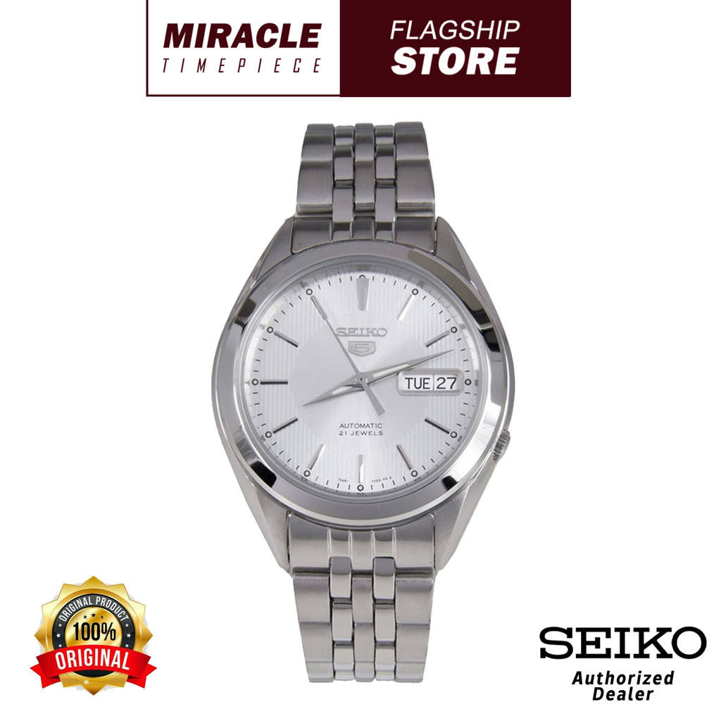 Seiko 5 Automatic SNKL15K1 See-Thru Back Stainless-Steel Bracelet Men ...