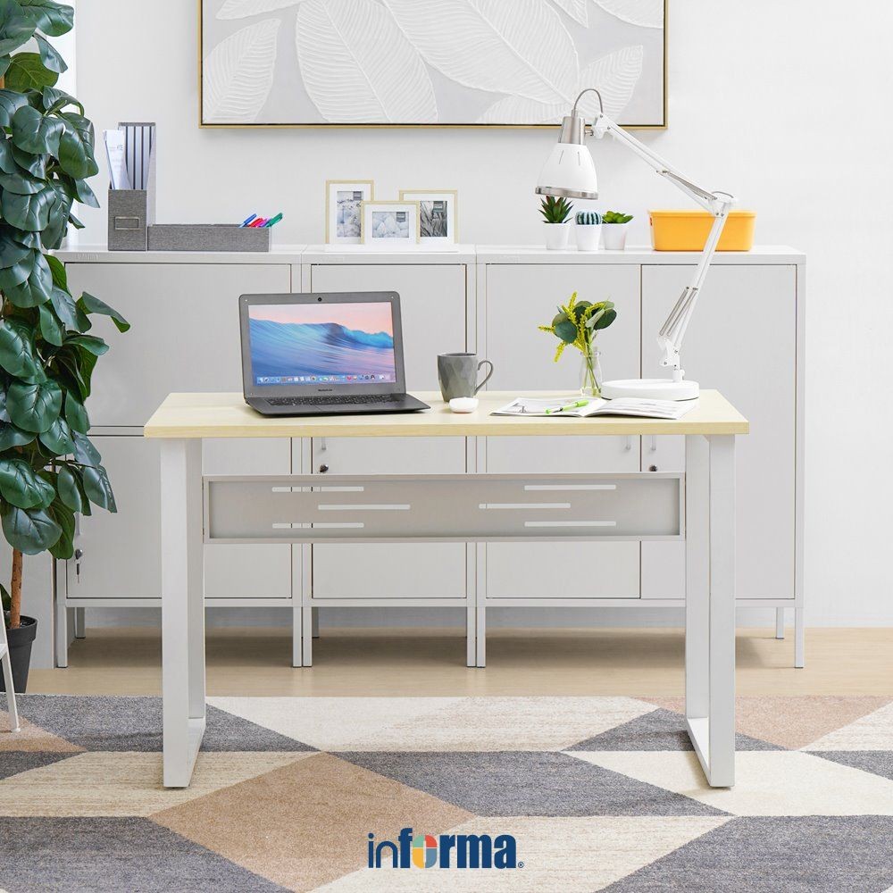 Informa Kairo Metal Office Table - White Office Table Office Furniture ...