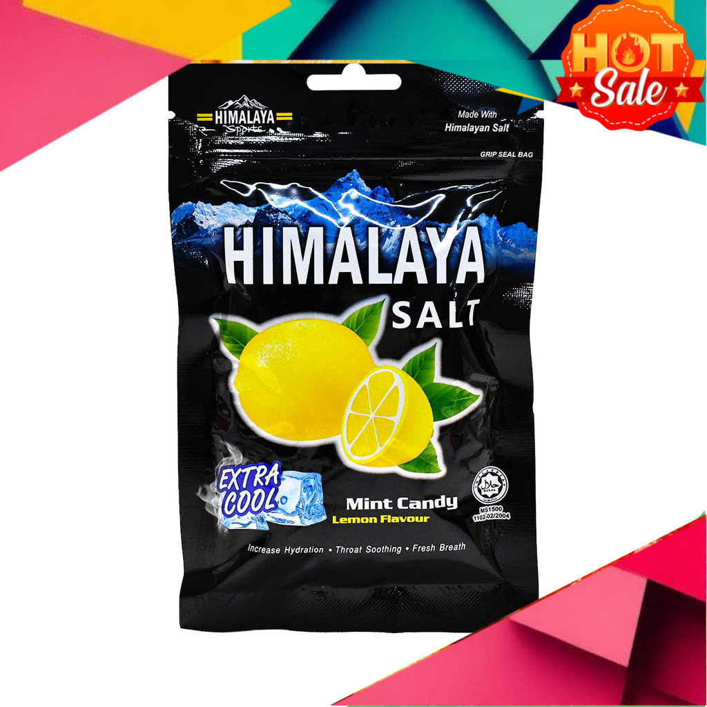Gula-gula Garam Himalaya Salt Lemon Flavour Mint Candy 20g | Shopee ...