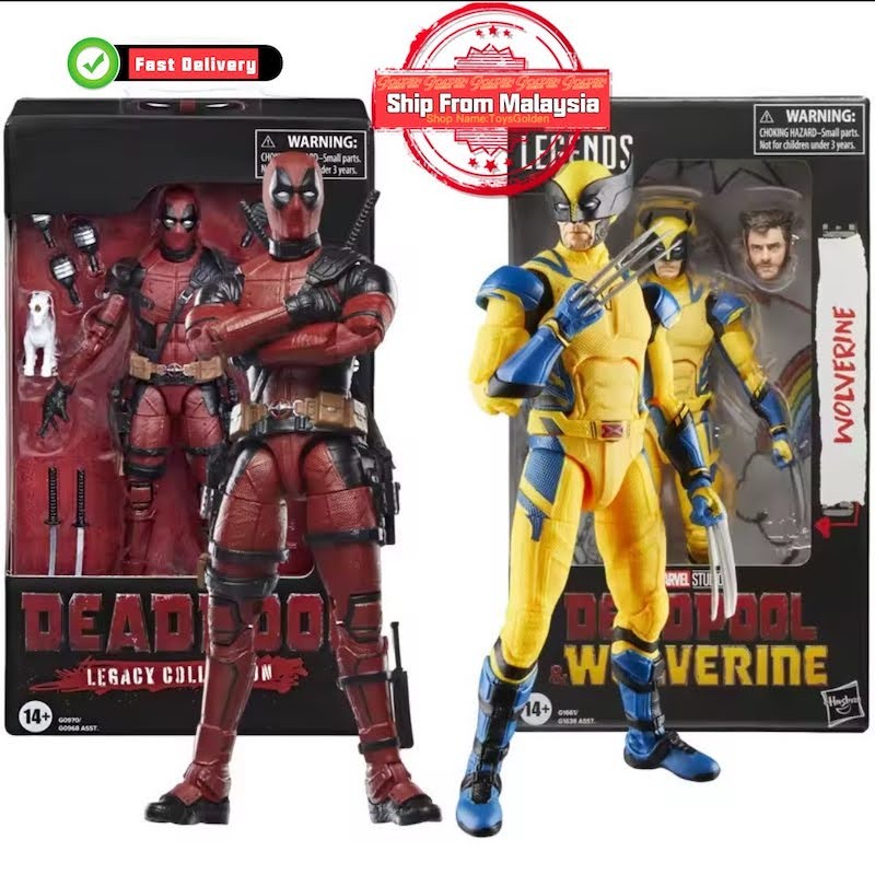 Marvel Deadpool & Wolverine X-Men Joint Movable PVC Action Figures 16cm ...