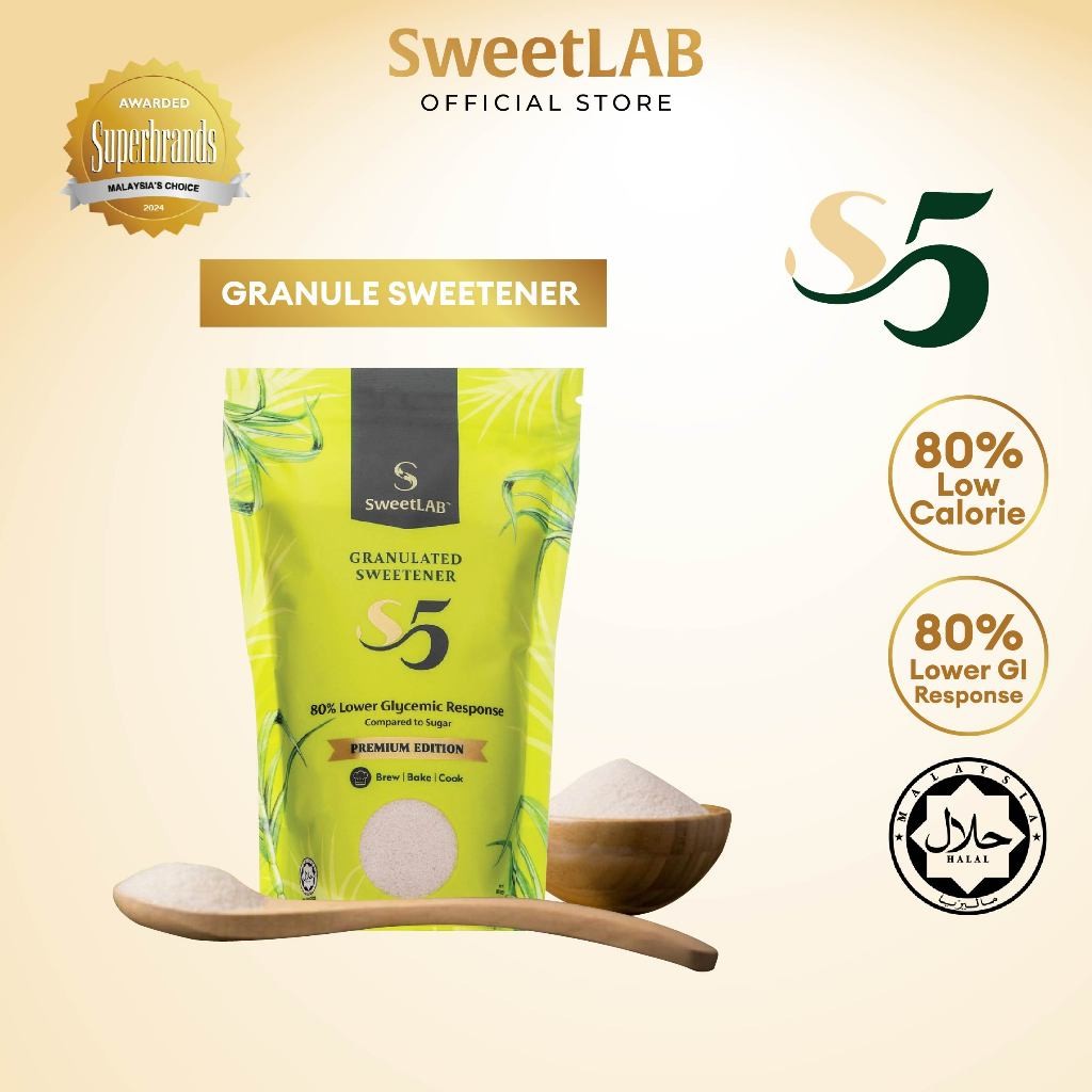 SweetLAB S5 Granule Sweetener/Gula - 400g [Low Calories/Keto Diet ...