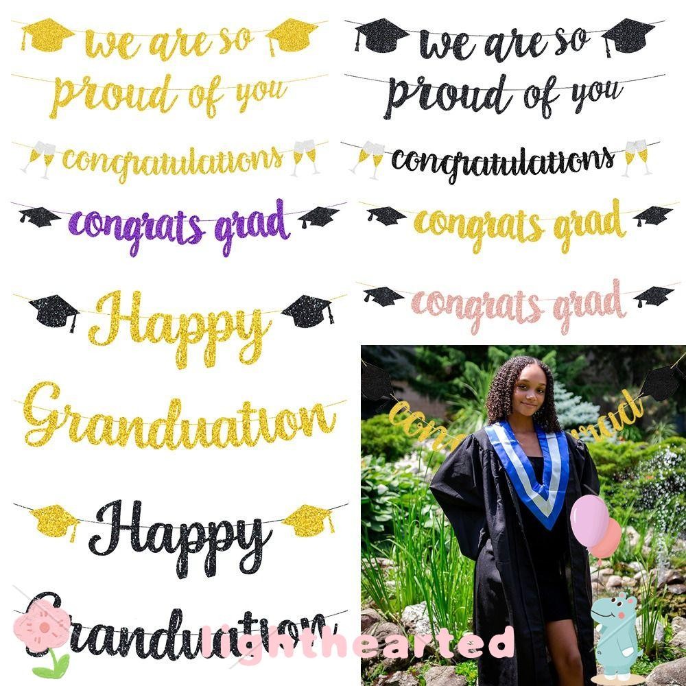 LIGHTHEARTED Congratulation Graduation Banner Graduation Ceremony 2023 ...