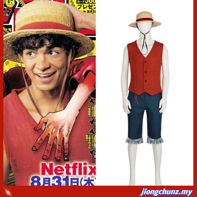 Live Version One Piece Luffy Cosplay Costume TV Series Luffy Clothes ...