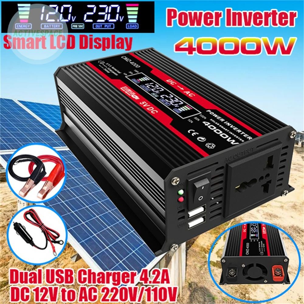 Power Inverter Complete Fast Charging Grid Indicator LCD Lightweight ...