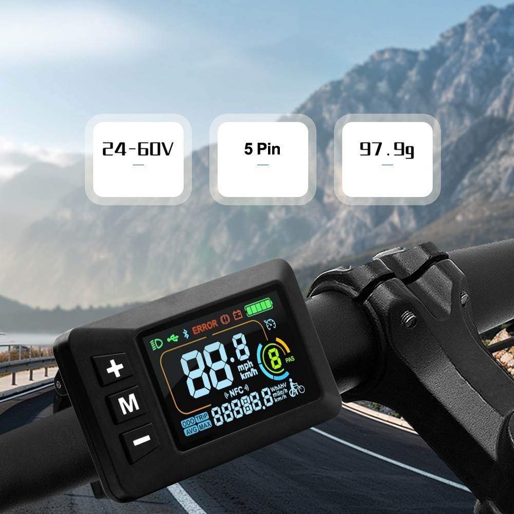 [HME]E-Bike Display 24V 36V 48V 60V LCD Display with 5 Pin Waterproof ...