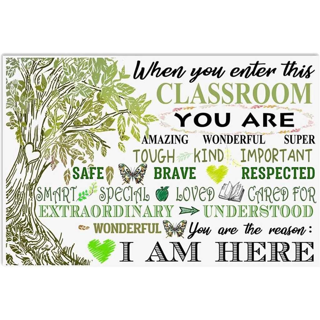 When You Enter This Class You Are Motivational Tree Poster Idea For ...