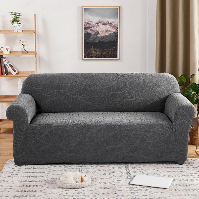 【NEW】High Grade Leaf Pattern Thick Sofa Cover 1 2 3 4 Seater Sarung ...
