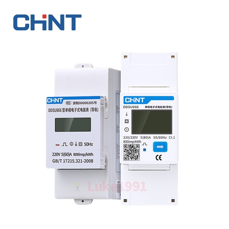 CHNT Household single-phase 220v rail type electric meter DDSU666 | Shopee Malaysia