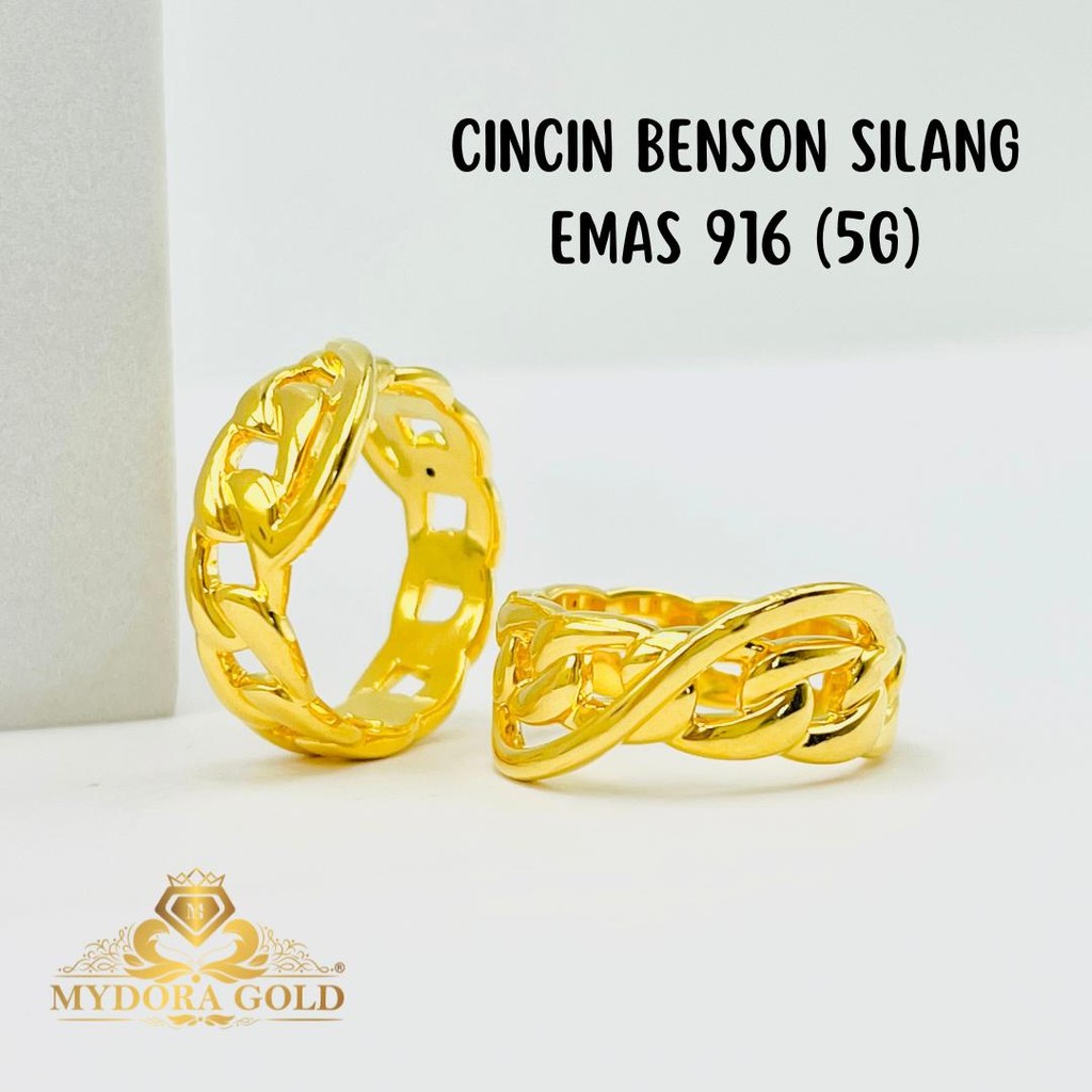 MYDORA Cincin Benson Silang (5G) l EMAS 916/22K | Shopee Malaysia