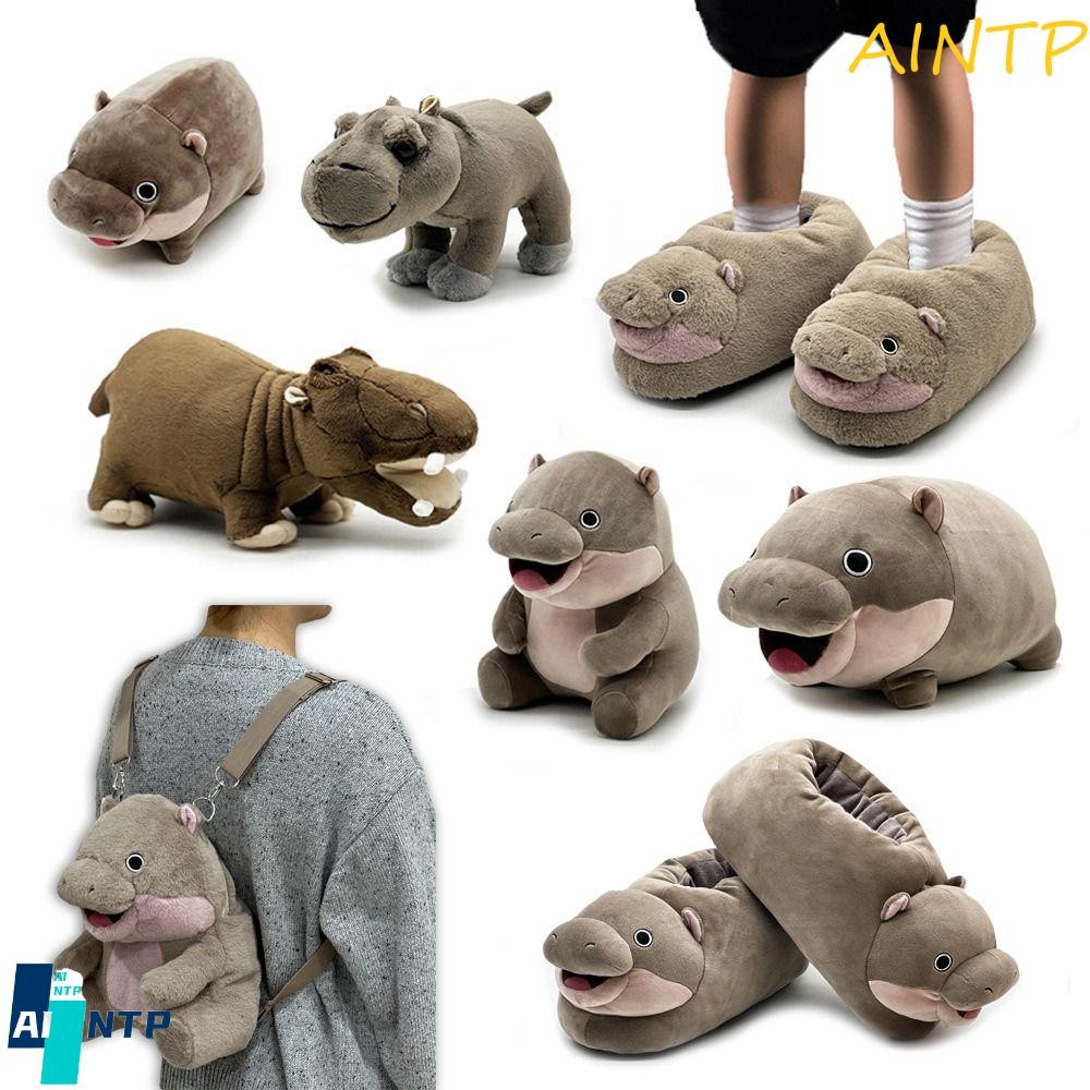 AINTP Angry Baby Hippo Doll, Sitting Posture Cute Moo Deng Plush Toys ...