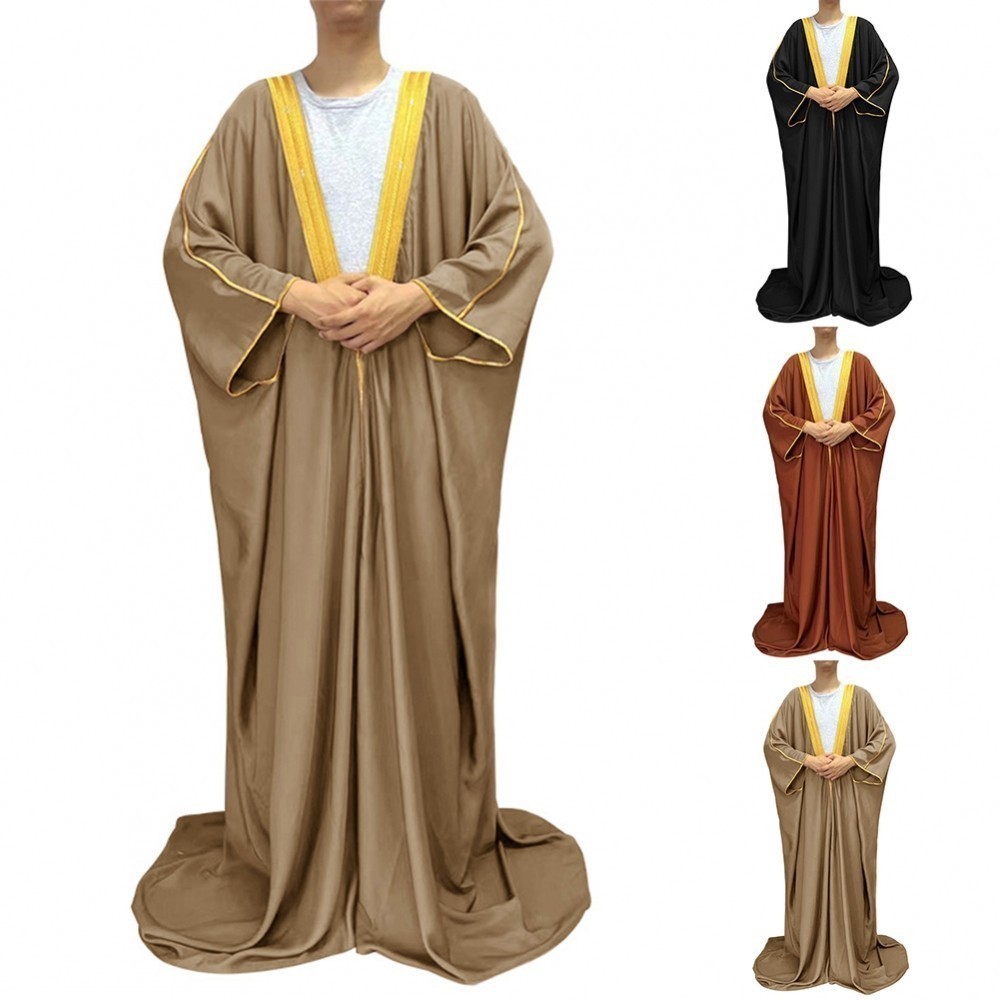 Mens Arabian Cloak Bisht Thobe Eid Abaya Muslim Cloth | Shopee Malaysia