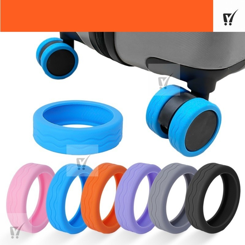 MCT Anti-wear Luggage Wheels Protector Cover High Elasticity Silicone ...