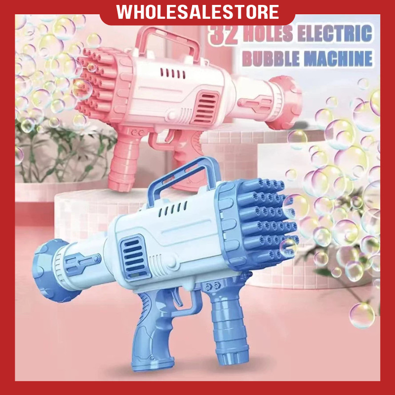 Automatic Multi-Hole Gatling Bubble Gun For Kids Outdoor Bubble Shooter ...