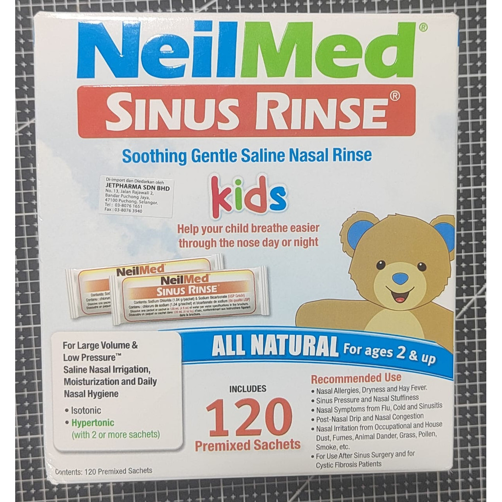 NEILMED SINUS RINSE KIDS PREMIXED SACHET {120'S - BOX} | Shopee Malaysia