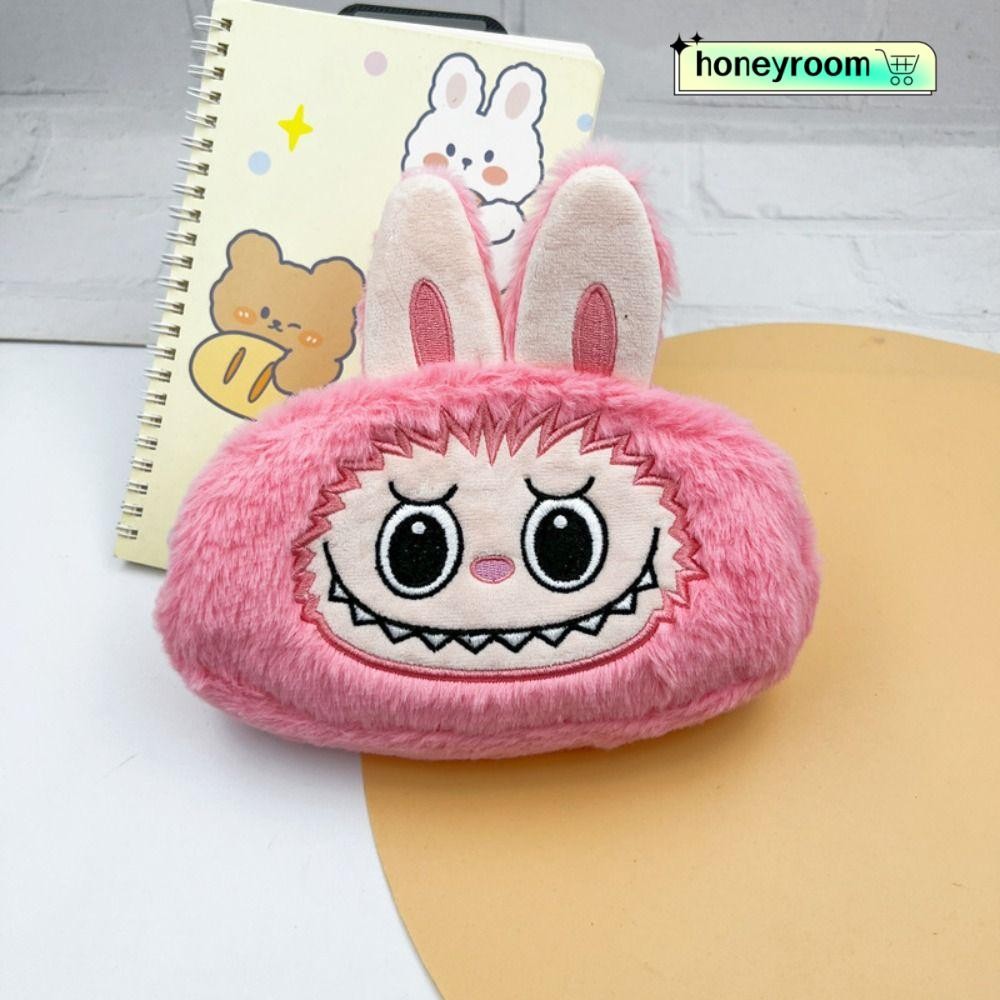 HONEYROOM Labubu Pencil , Large Capacity Plush Pencil Bag, Cartoon ...