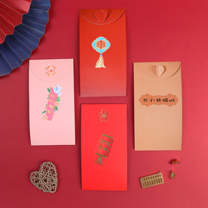 3D Cartoon Red Envelopes Cute Wedding Money Packets Creative Wedding ...