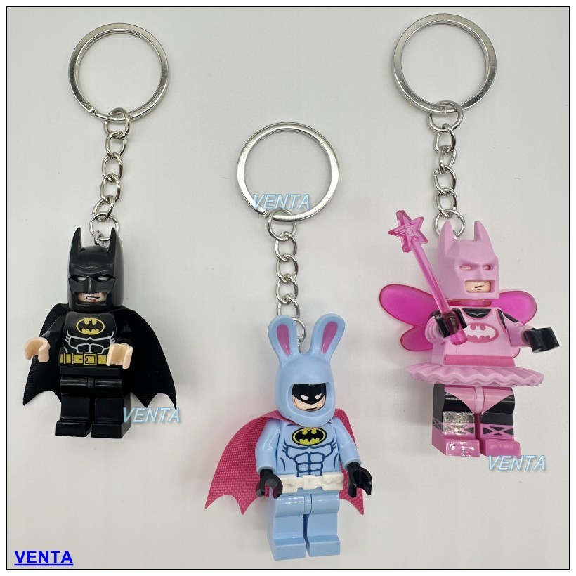 Compatible with LEGO Batman keychain, black cloak, pink fairy couple ...