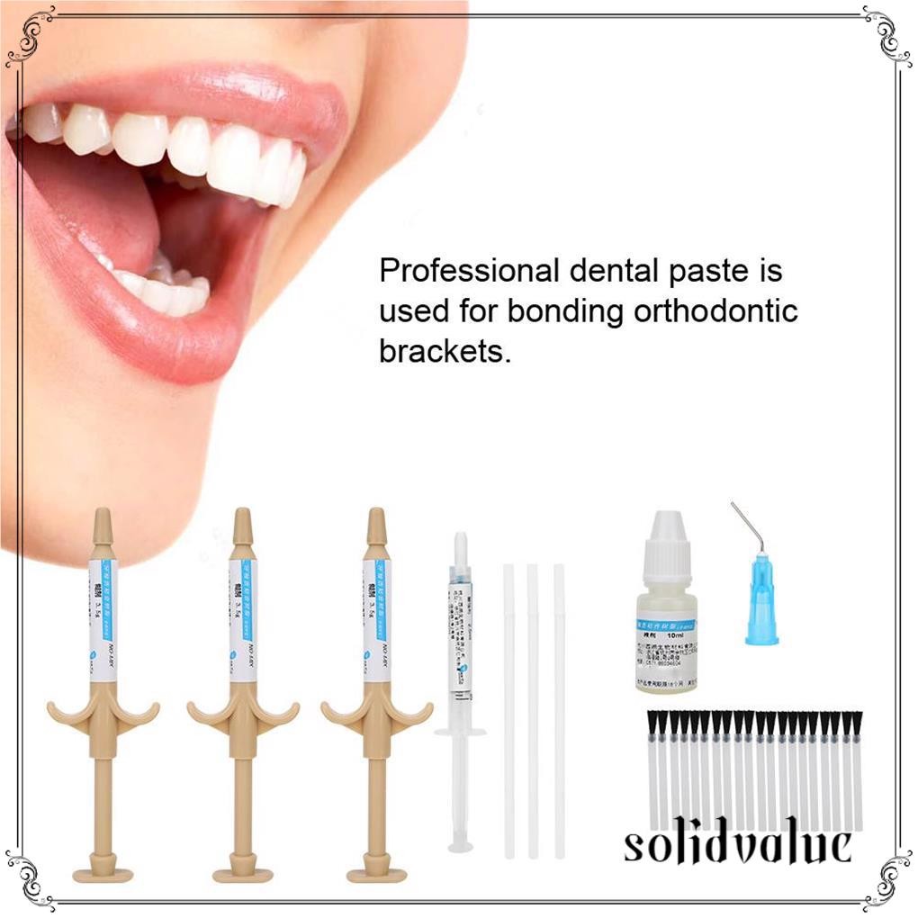 Dental Orthodontic Brackets Braces Glue Bonding Curing Kit( Paste ...