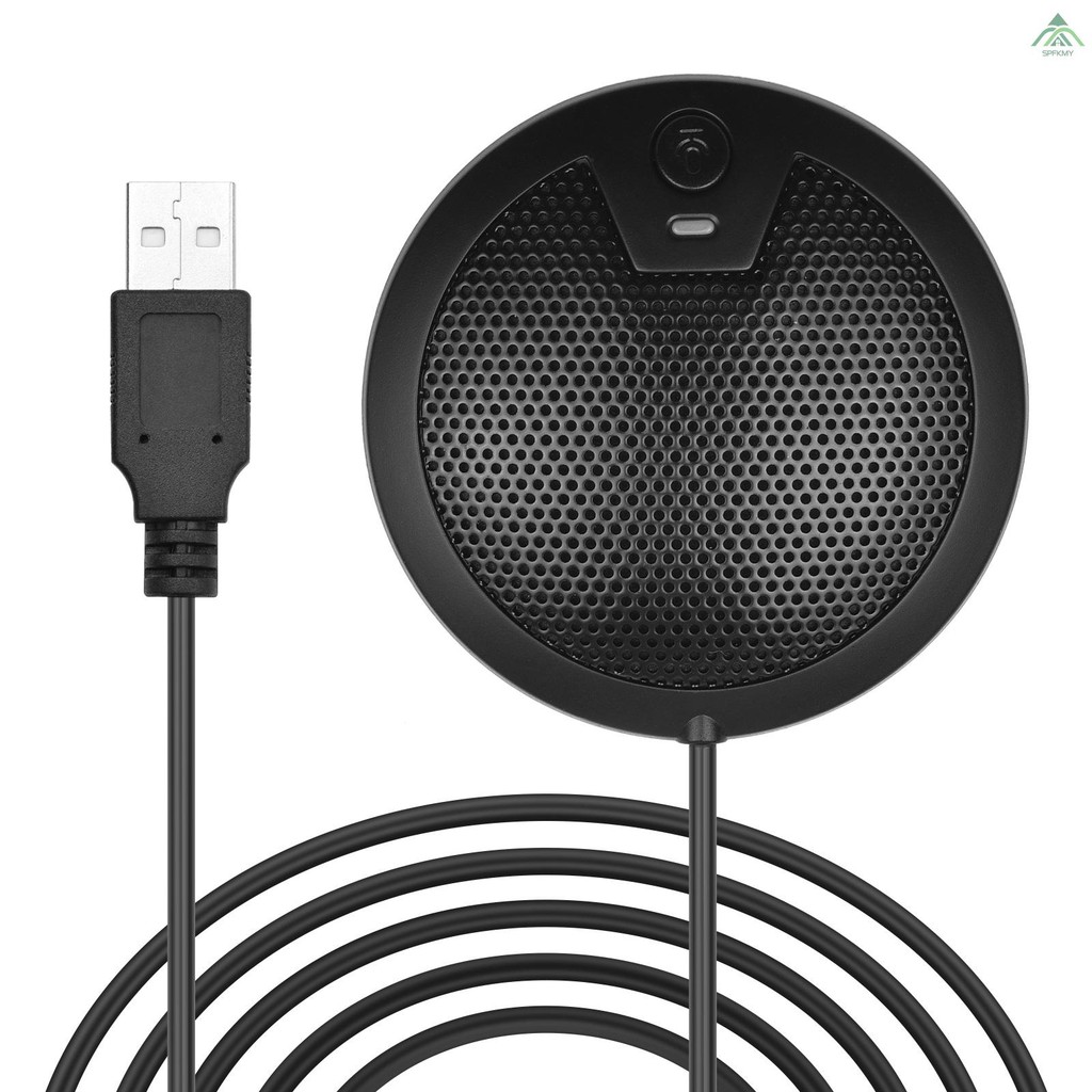 USB Desktop Condenser Microphone 360° Omnidirectional Mic with 2m Long ...