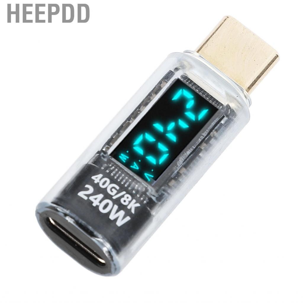 HEEPDD USB C Current Voltage Power Meter 40Gbps Transfer Male To Female ...