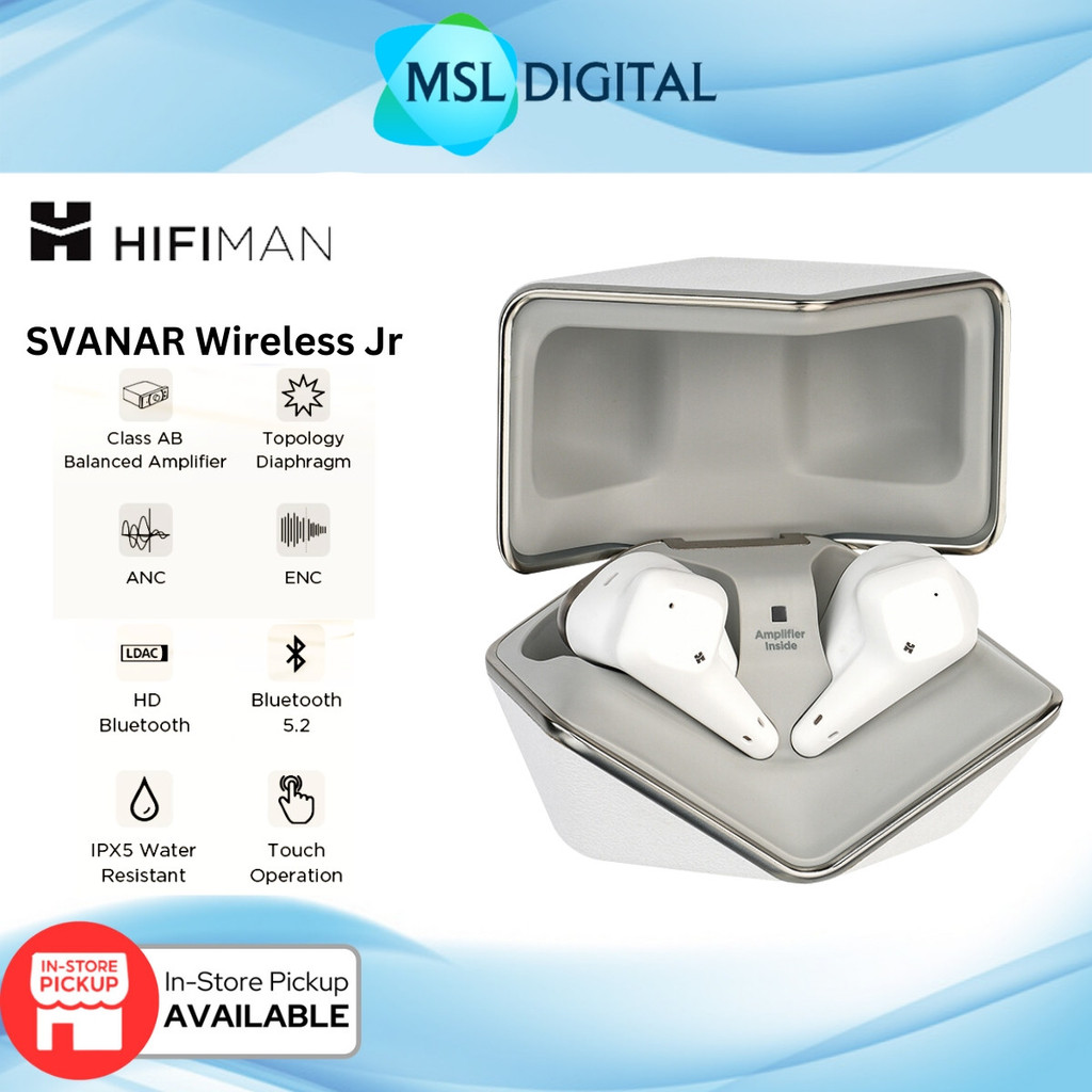 Hifiman Svanar Wireless Jr True Wireless Earbuds IPX5 ANC Noise ...