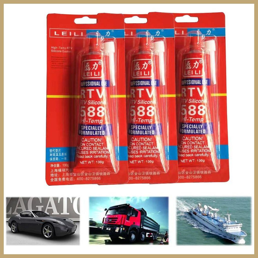 RTV Silicone Sealant 100g Red RTV Engine Sealing Multipurpose Silicone ...
