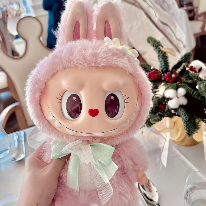 Ready Stock pop mart Labubu v1 Labubu Sweetheart Pink Labubu Plush Doll ...