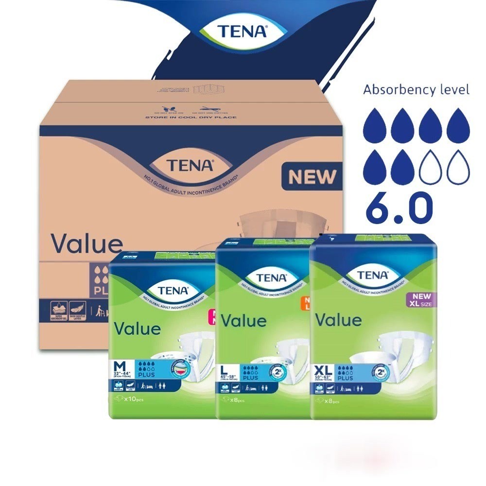 Tena value adult diaper M80/L64/XL64 / 1 CTN | Shopee Malaysia