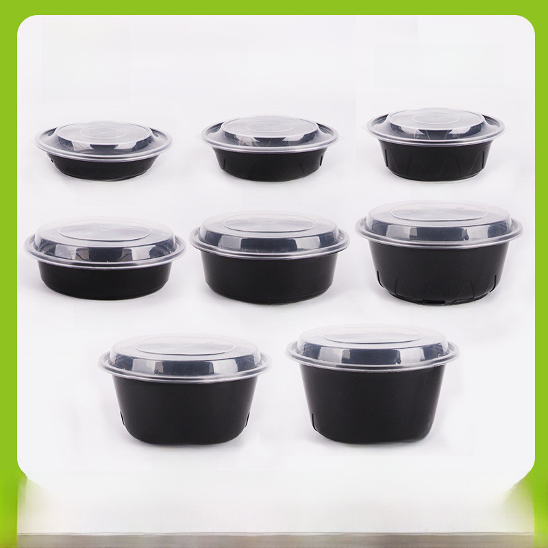 Han Sheng hitam bulat Amerika corak ombak guna sekali kotak makanan ...
