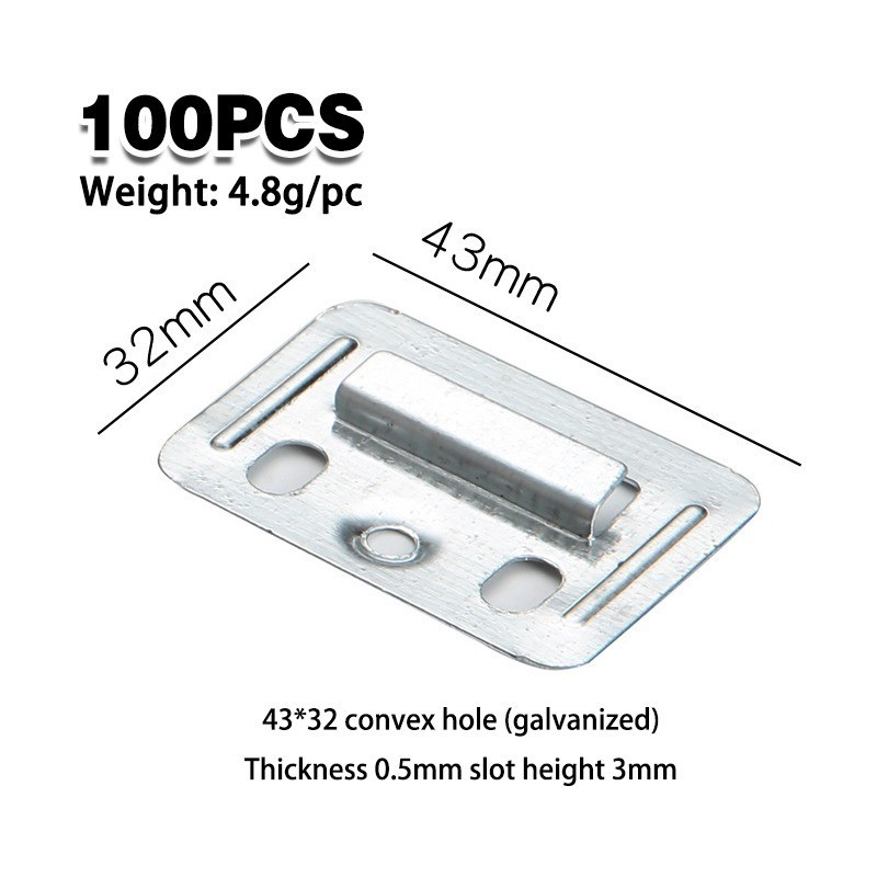100Pcs Metal Clip for WPC Wall and Ceiling Fluted Cladding Clip Wall ...