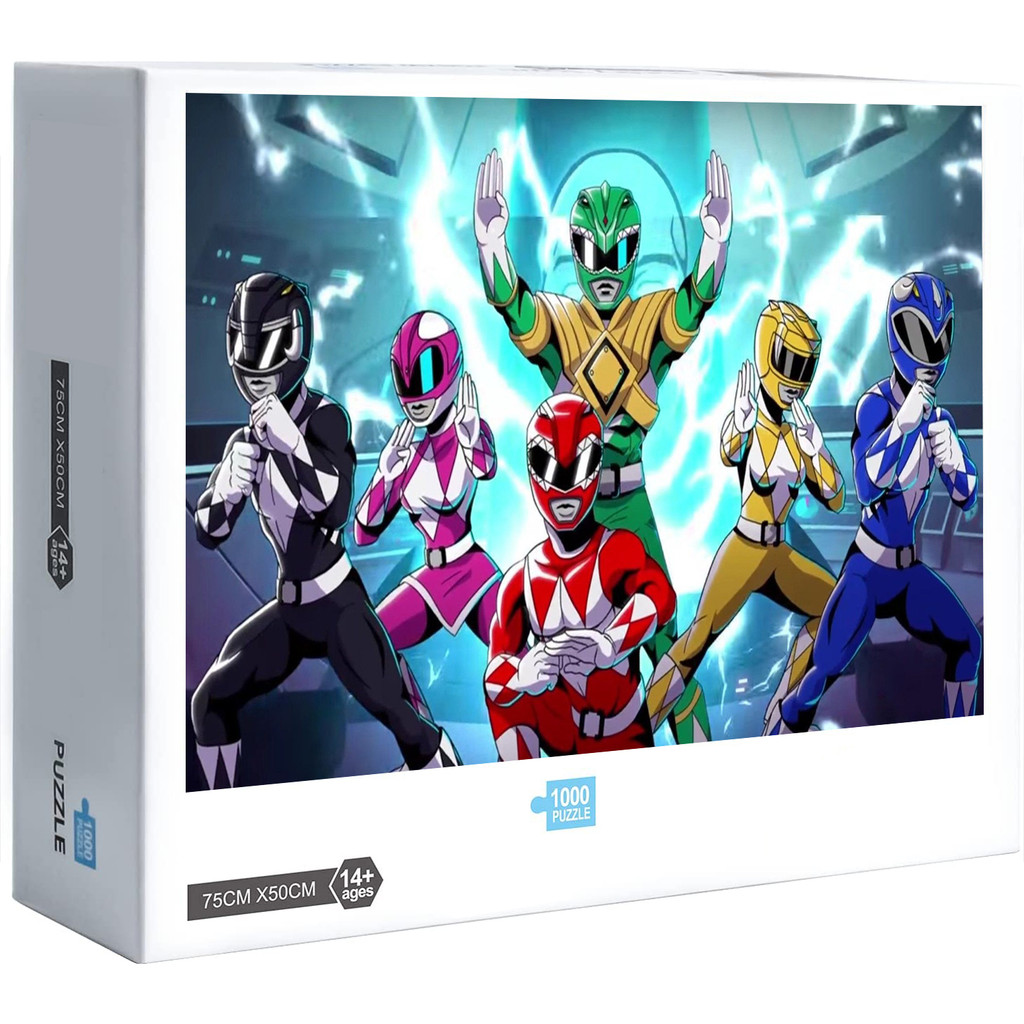 Mighty Morphin Power Rangers Wooden Jigsaw Puzzle Educational Stress ...